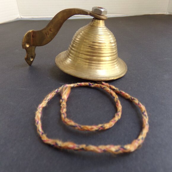 Wall Decor | Vintage Rare Brass Bell India Wall Mount Rustic Ringing 25 ...